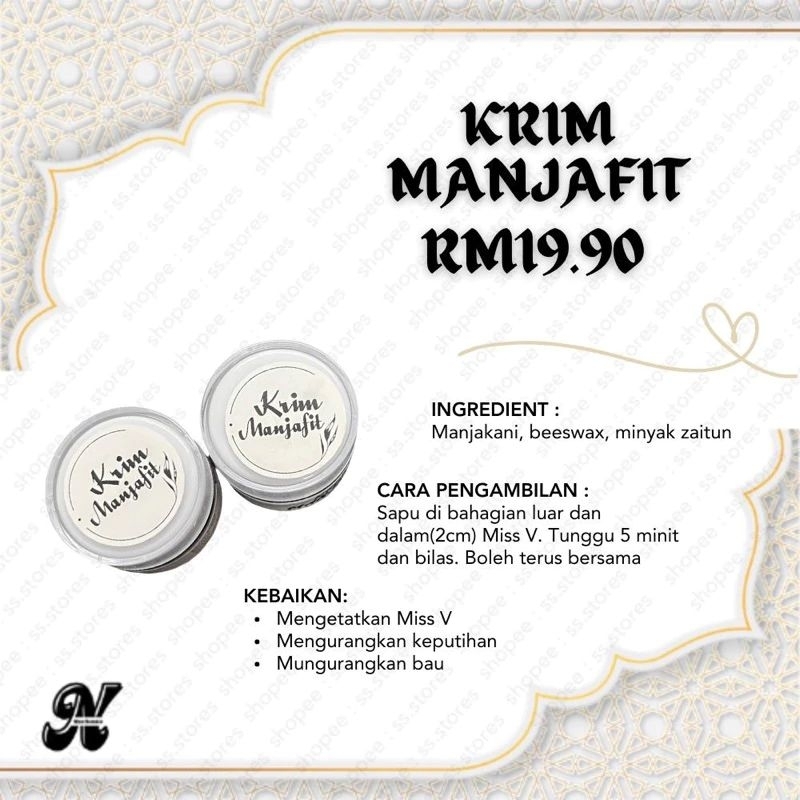 KRIM MANJAFIT VIRAL ORIGINAL HQ MANJAKANI PERAPAT WANITA | Shopee Malaysia