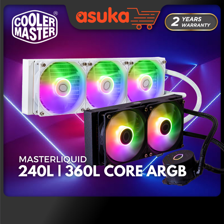 Cooler Master MasterLiquid 240L Core | 360L Core ARGB AIO CPU Cooler ... Cooler Master MasterLiquid 240L Core | 360L Core ARGB AIO CPU Cooler ...