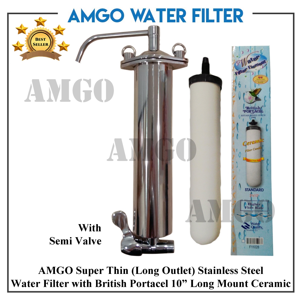 AMGO Super Thin 304 Stainless Steel Water Filter Water Purifier ceramic ...