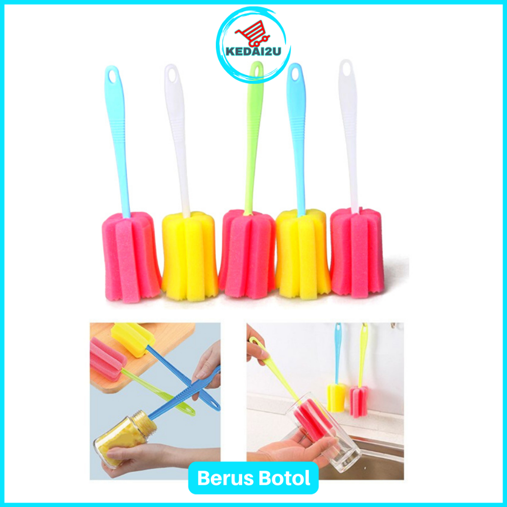 Bottle Sponge Brush Baby Milk Feeding Cleaning Botol Susu Washing ...
