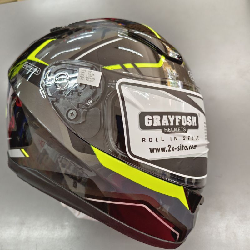 *FULL FACE *GRAYFOSH full face helmet G9999 double visor | Shopee Malaysia