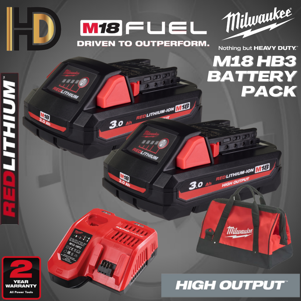 Milwaukee M18 3.0AH High Output Battery / Latest Series High Output ...