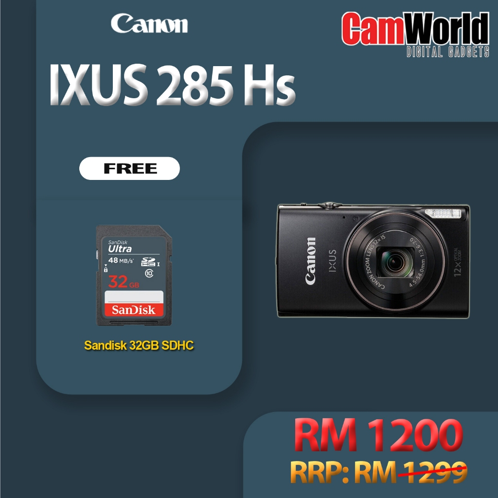 Canon IXUS 285 HS ( CANON MALAYSIA ) | Shopee Malaysia