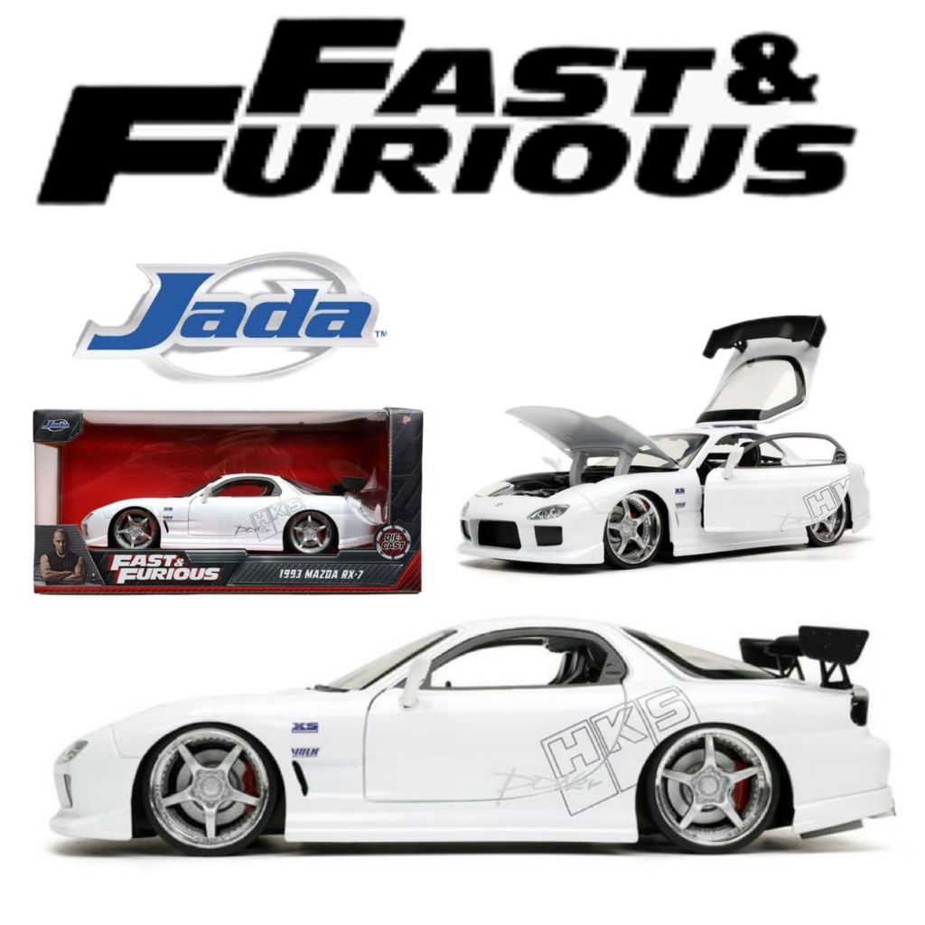 Original Jada Scale:1:24 Fast & Furious 1993 Mazda RX-7 Diecast Car ...
