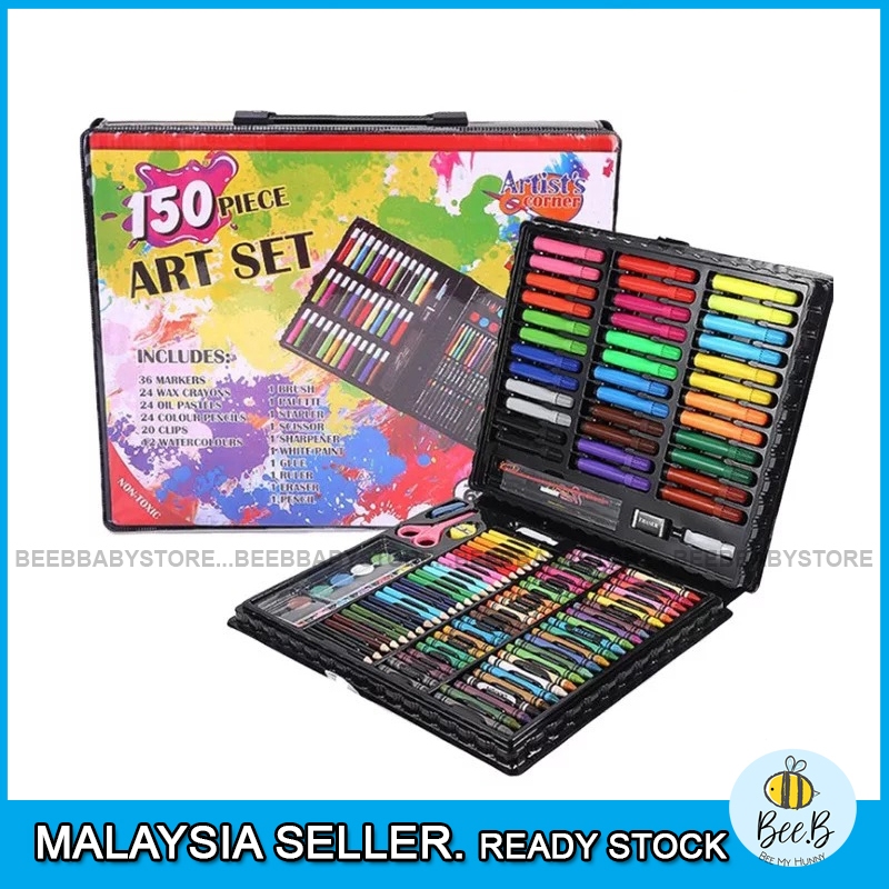 Children Stationery Gift Box Set Folder Art Set 150 Pieces Painting Set ...