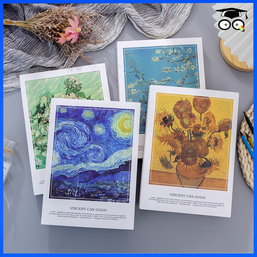 120 Helaian Van Gogh Sketchbook Lukisan Vintaj Lukisan Graffiti Buku ...