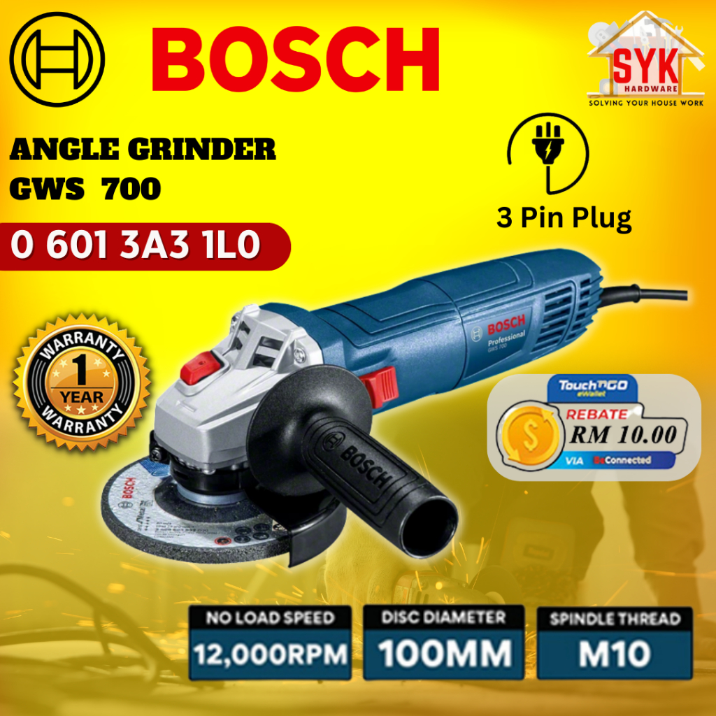 SYK Bosch GWS 700 GWS700 Angle Grinder Electric Machine Power Tools ...