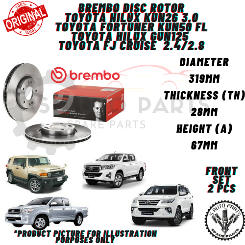 TOYOTA HILUX KUN26 3.0 / KUN25 BIG / FORTUNER KUN50 FL /HILUX GUN125 ...
