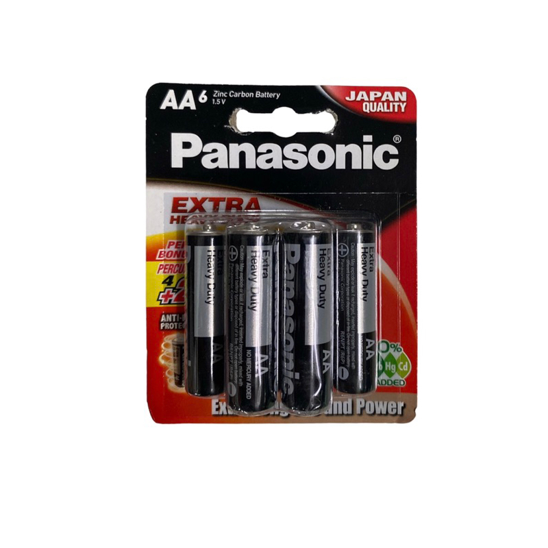 Panasonic extra heavy duty battery AAA 6/ AA6/ Evolta 1.5V AAA Alkaline Battery (4+2) | Shopee ...