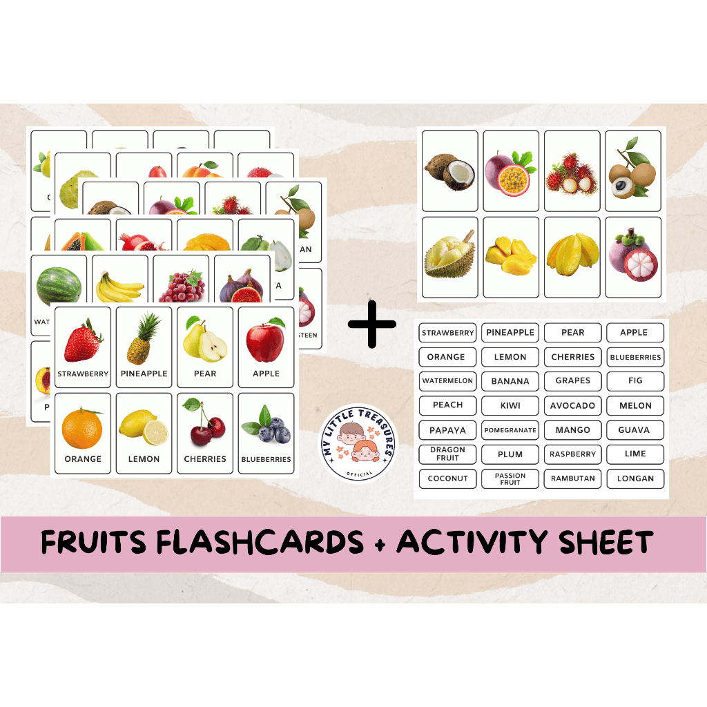 PRINTABLE- FRUITS (Real Pictures), Flashcards, Activity Cards ...