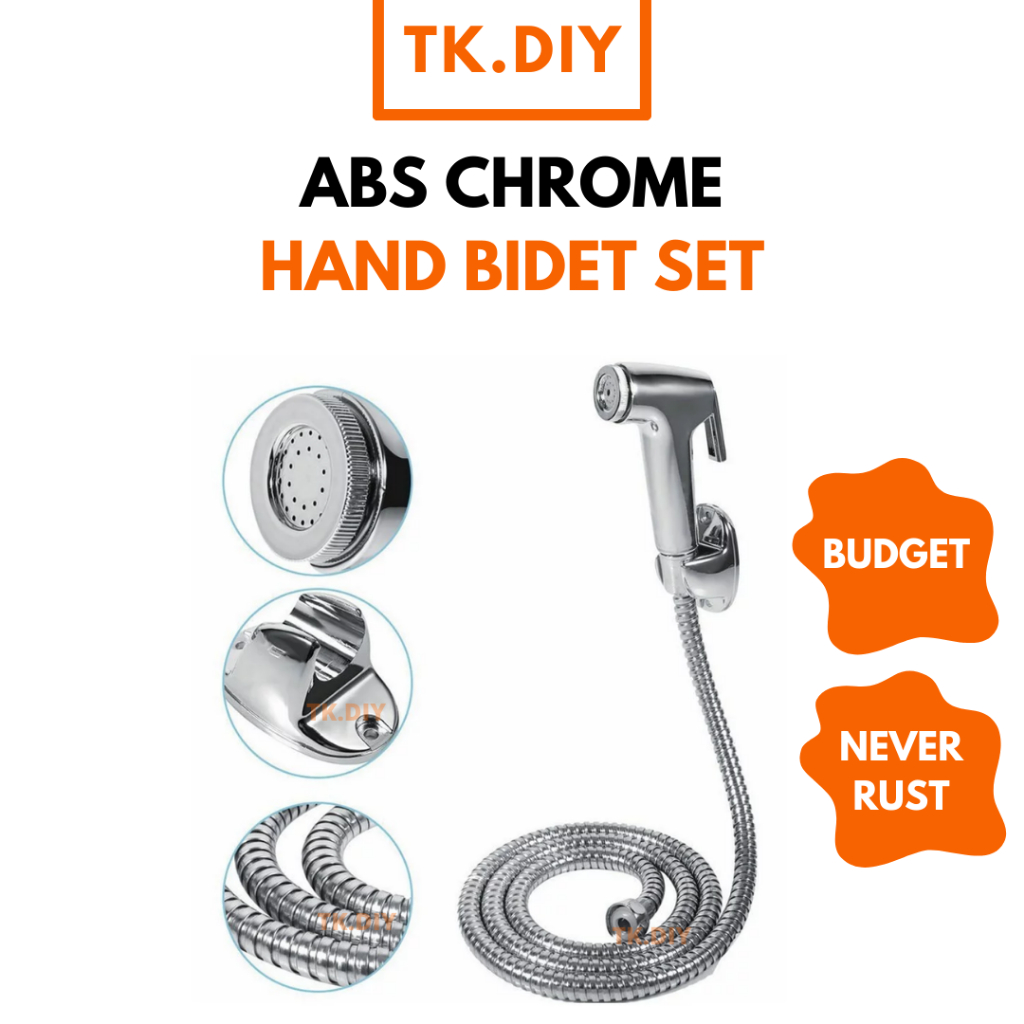 ABS Hand Bidet Set, HANDHELD SPRAY BIDET Bathroom Toilet with 1.2meter ...