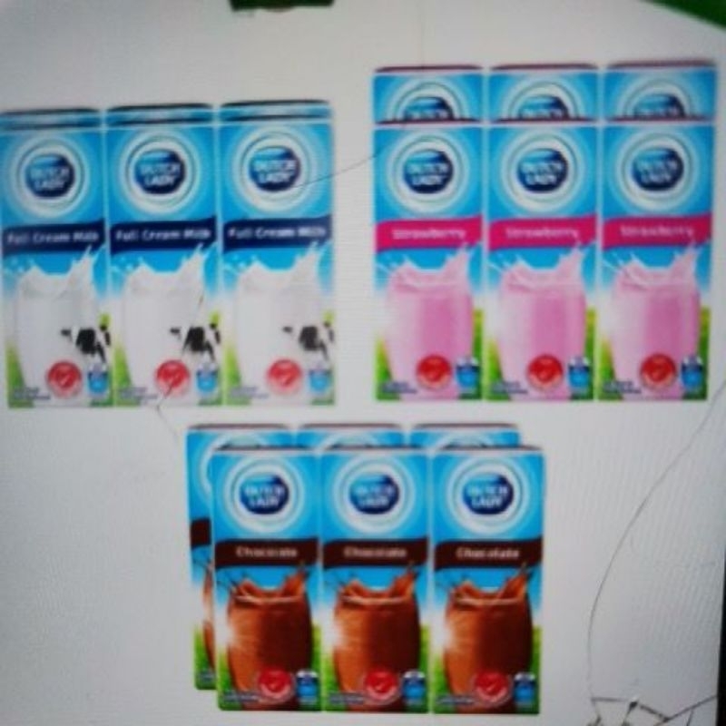 Susu dutch lady full Cream 1L Milk Chocolate strawberry | Shopee Malaysia