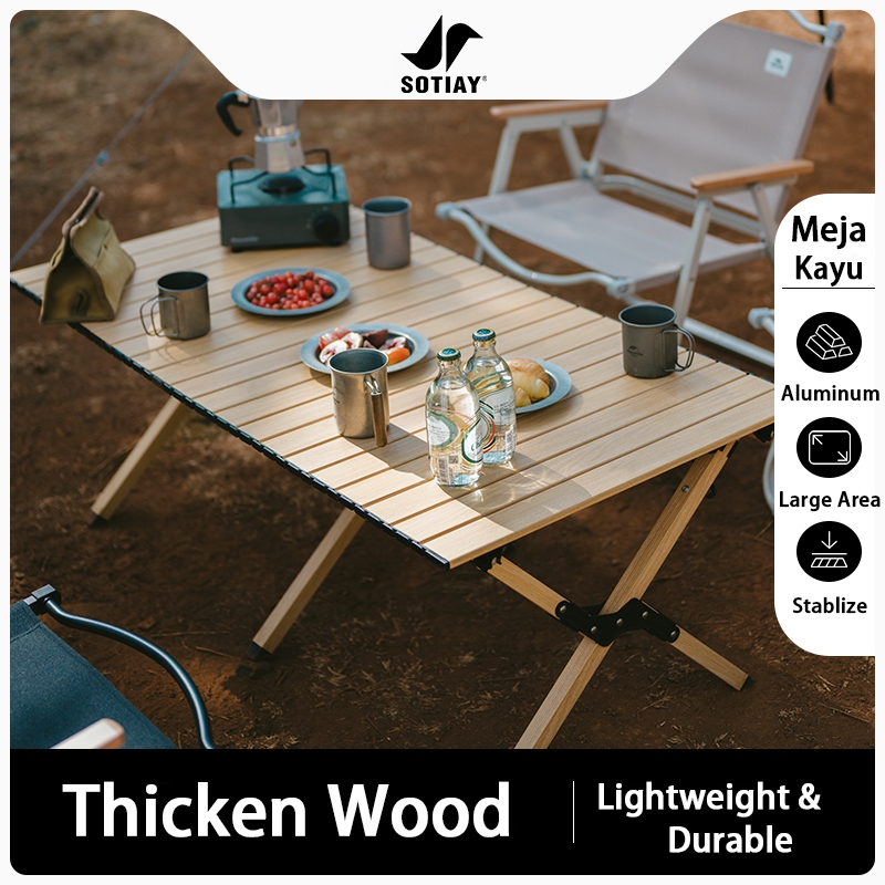 🔥Ready Stock🔥Folding Camping Table Yellow Outdoor Table 90cm/120cm ...