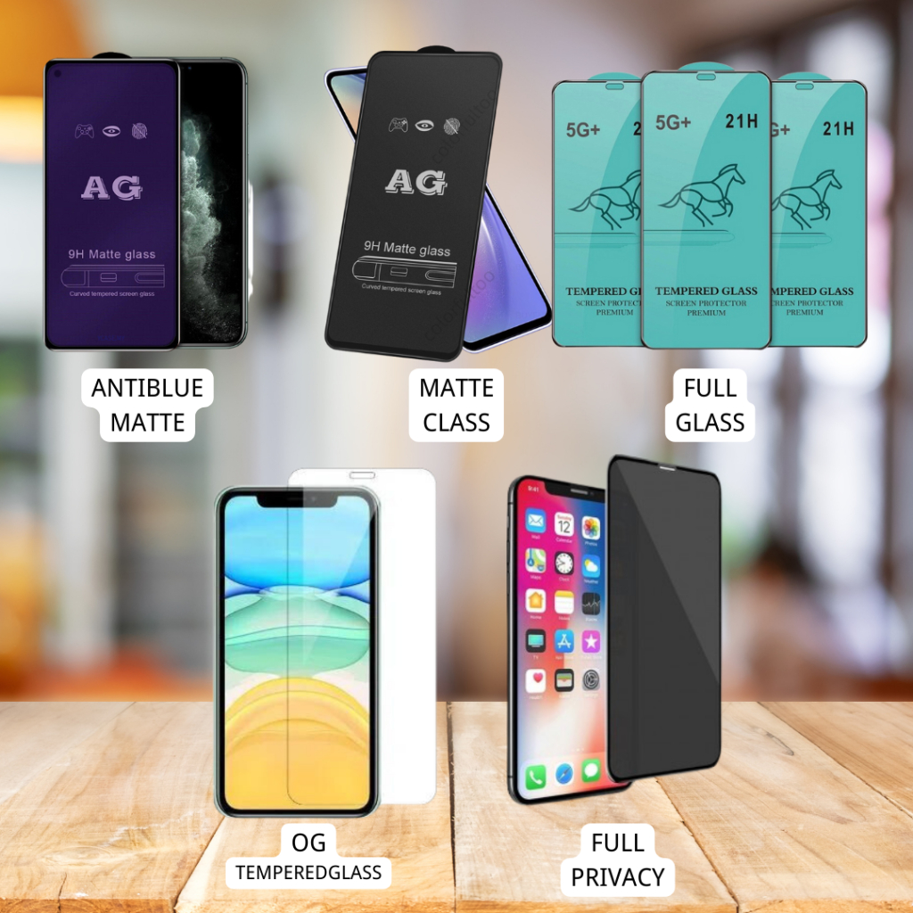 VIVO Y17S,Y15A,Y15S,Y17,Y15,Y12,Y11 9H CLEAR/MATTE/ANTIBLUEMATTE ...