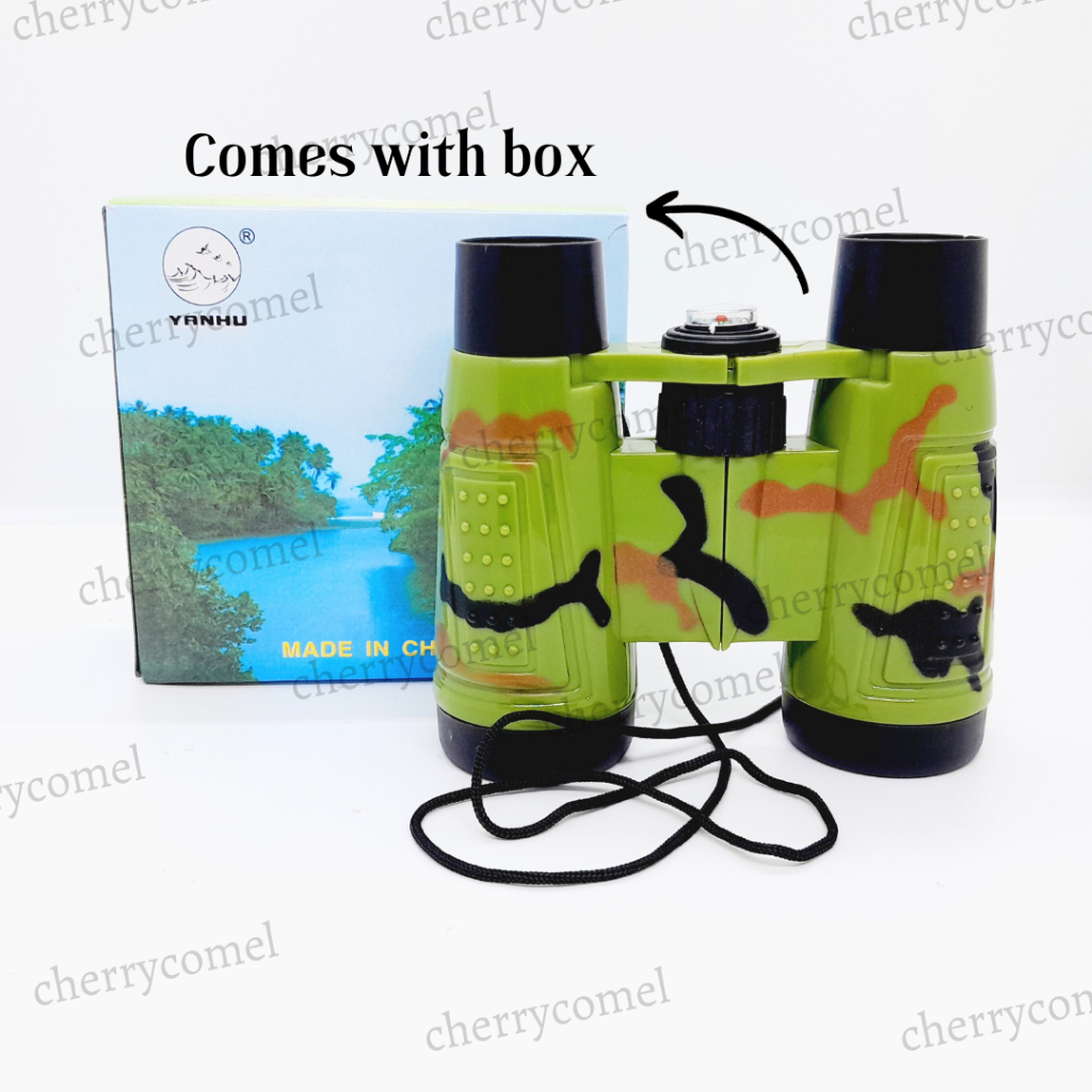 Real Kids Binoculars Toy Army Camouflage Design Bino Binocular Teropong Soldier Binoculars 玩具望远镜 ...