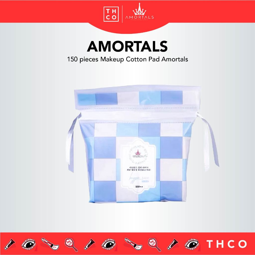 AMORTALS Makeup Cotton Pad (150 Pcs) 尔木萄化妆棉卸妆棉双面菱形卸妆用 (150 片) | Shopee ...