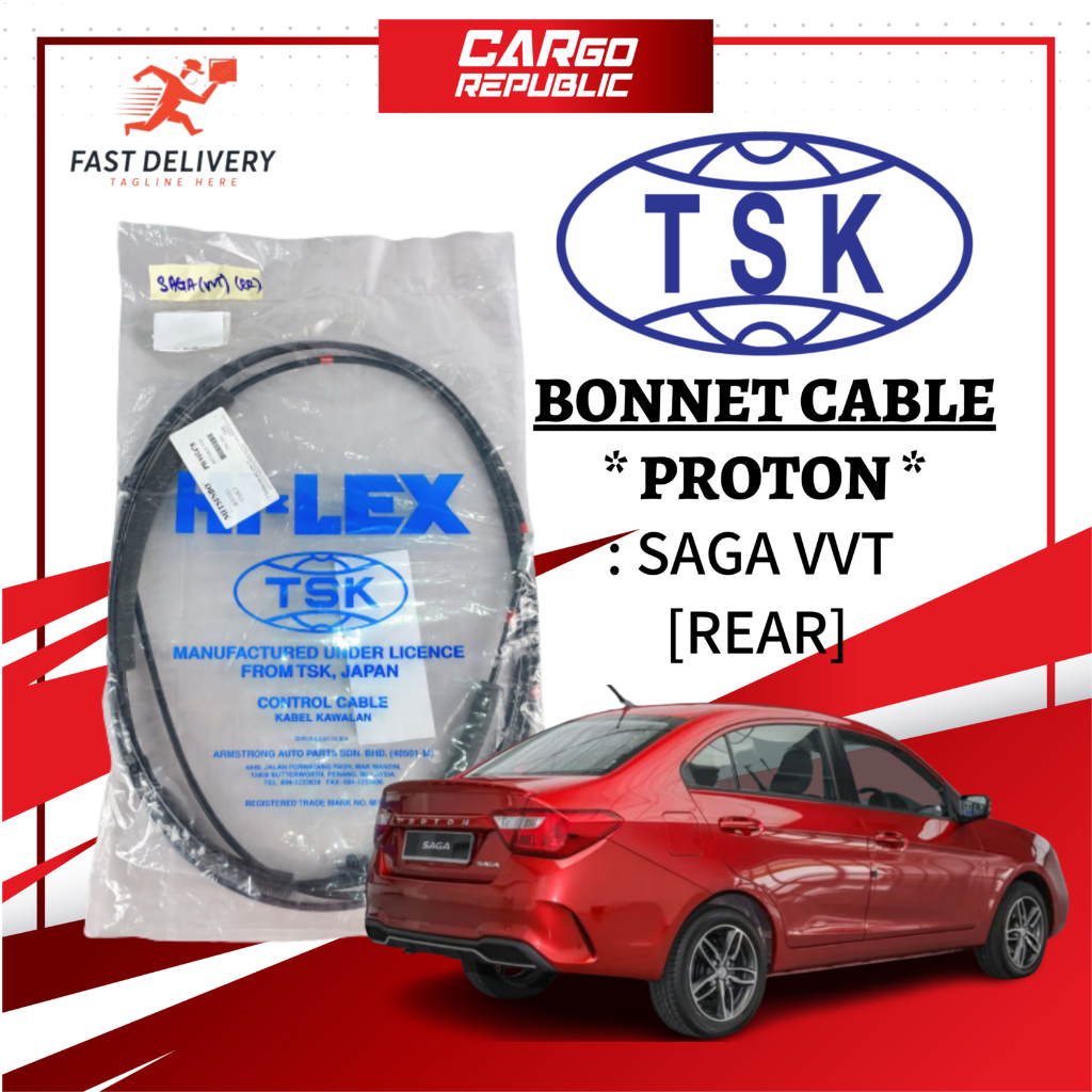 Proton Saga Vvt Bonnet Cable Rear (Belakang) 100% Brand New HI-LEX TSK | Shopee Malaysia