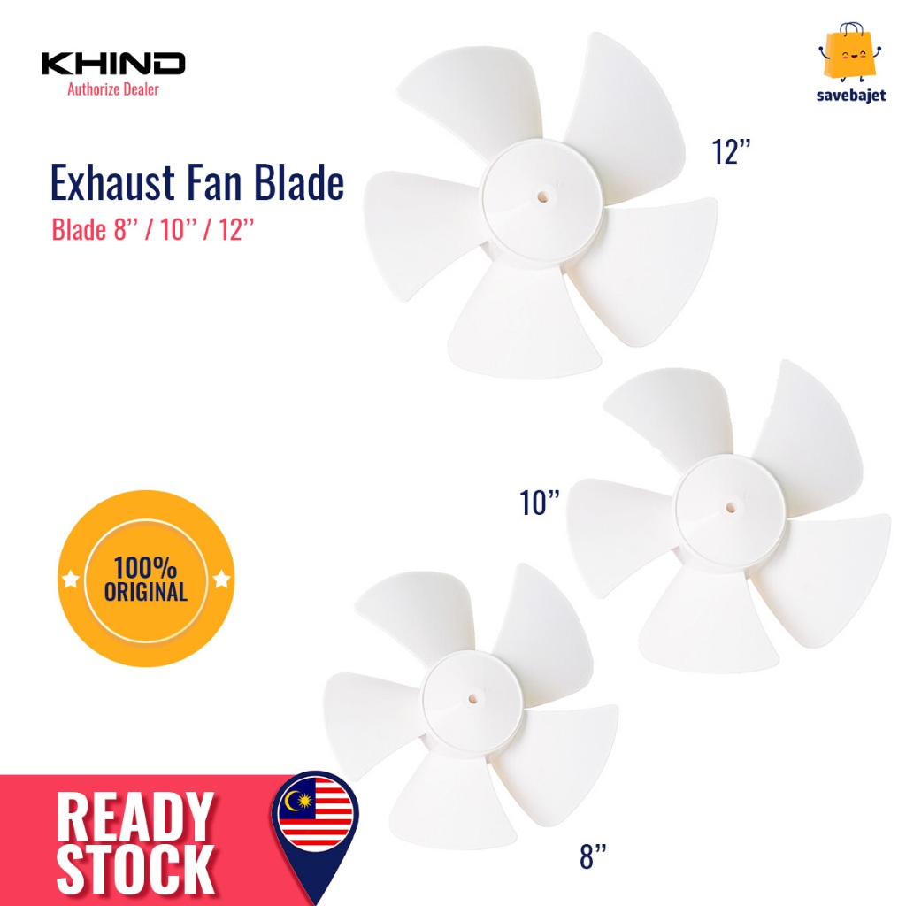 KHIND Exhaust Fan Blade Accesssories EF8001 EF1001 EF1201 | Shopee Malaysia