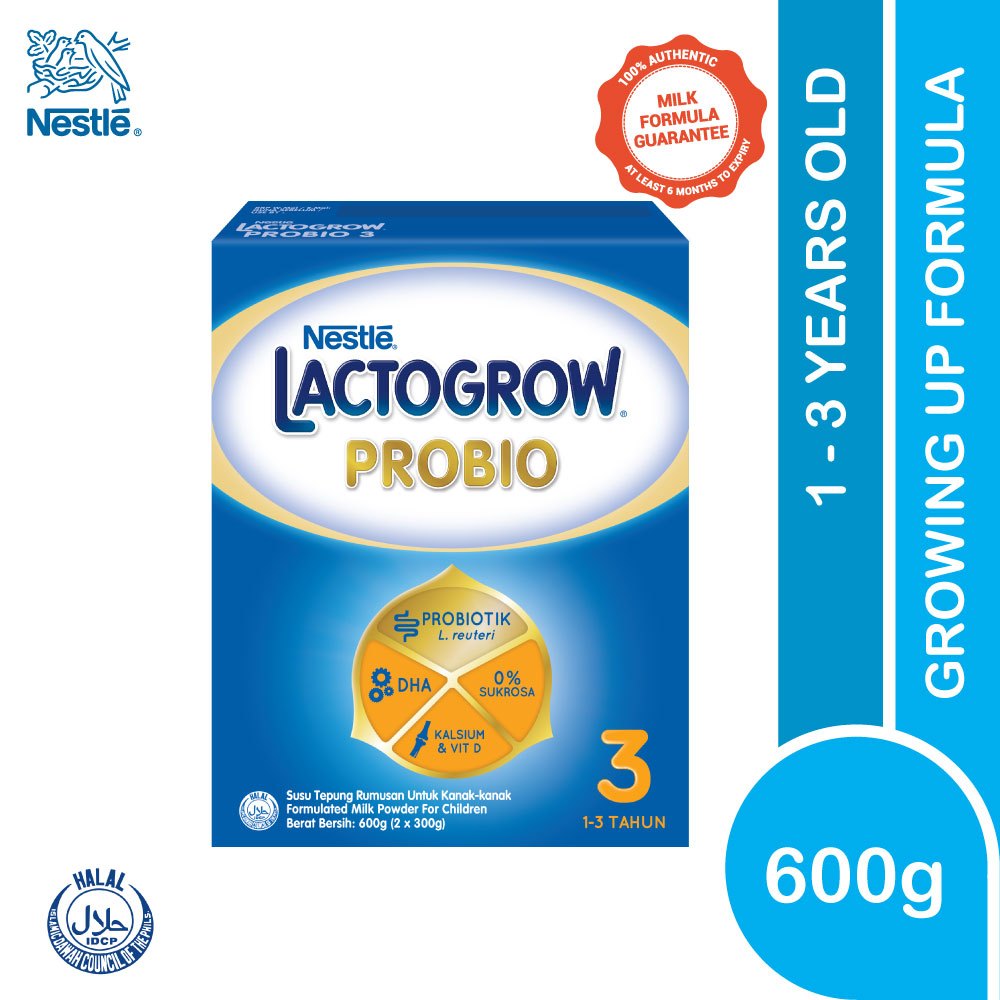 Nestle Lactogrow Probio 3 Milk Powder (600g) | Shopee Malaysia