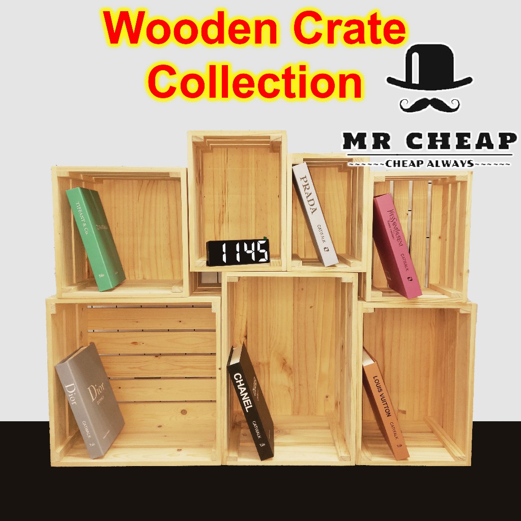 (New)Classic Pine Wood Crate Collection / Storage Box / Storage Potato ...