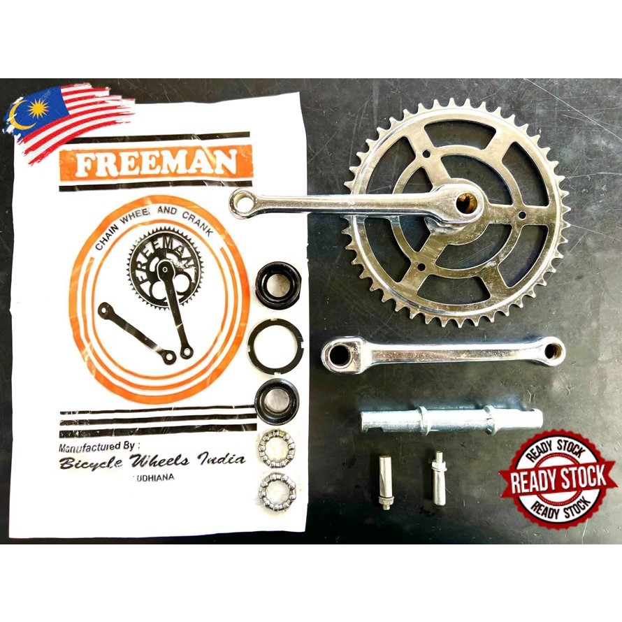 FREEMAN Bicycle COTTER PIN Crank Set 44T Crankset Basikal FREEMAN 44T ...