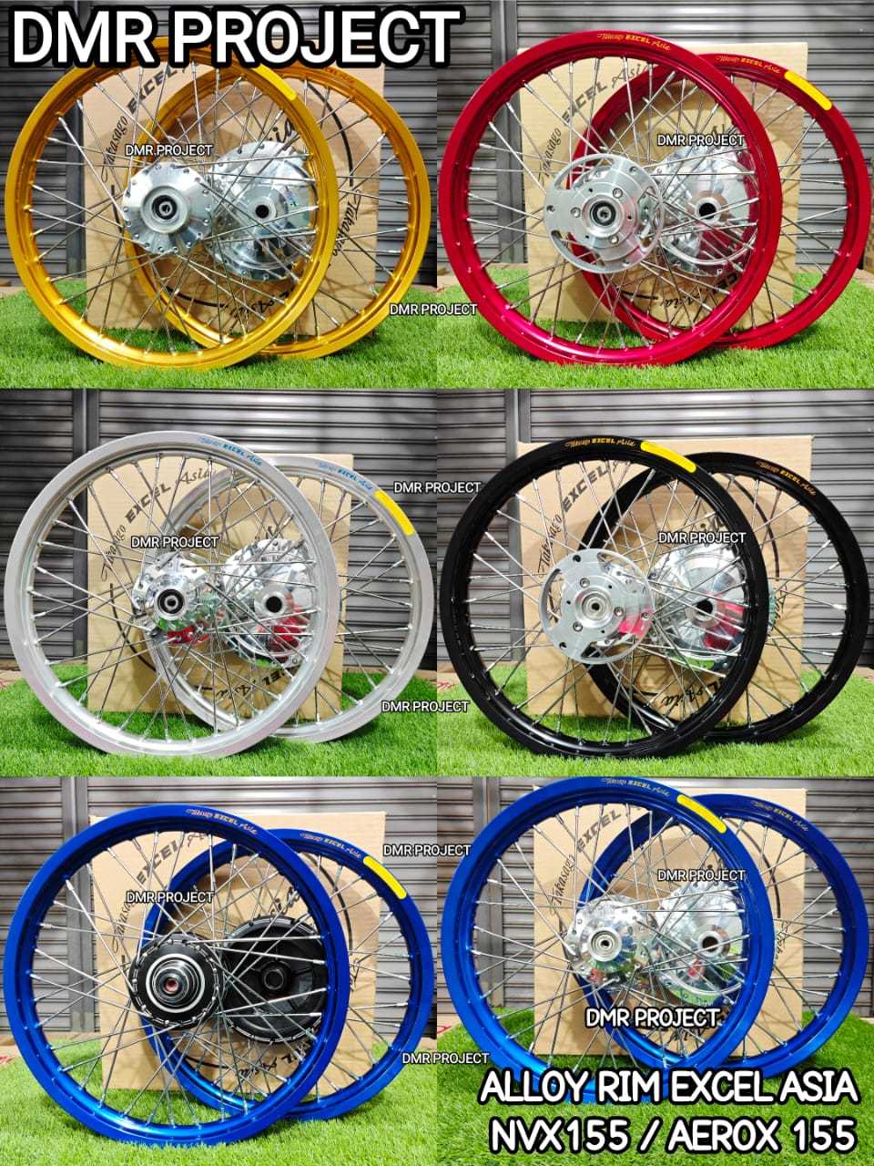 NVX 155 / AEROX 155 TAKASAGO EXCEL ASIA ALLOY RIM 1.4 / 1.6 X 17 100 ...