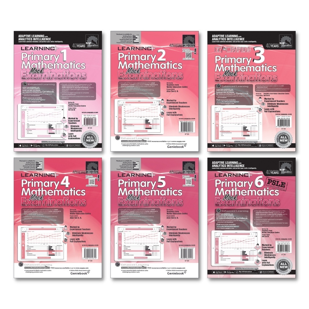 Learning+ Primary 1 - 6 Mathematics Mock Examinations | Revision ...