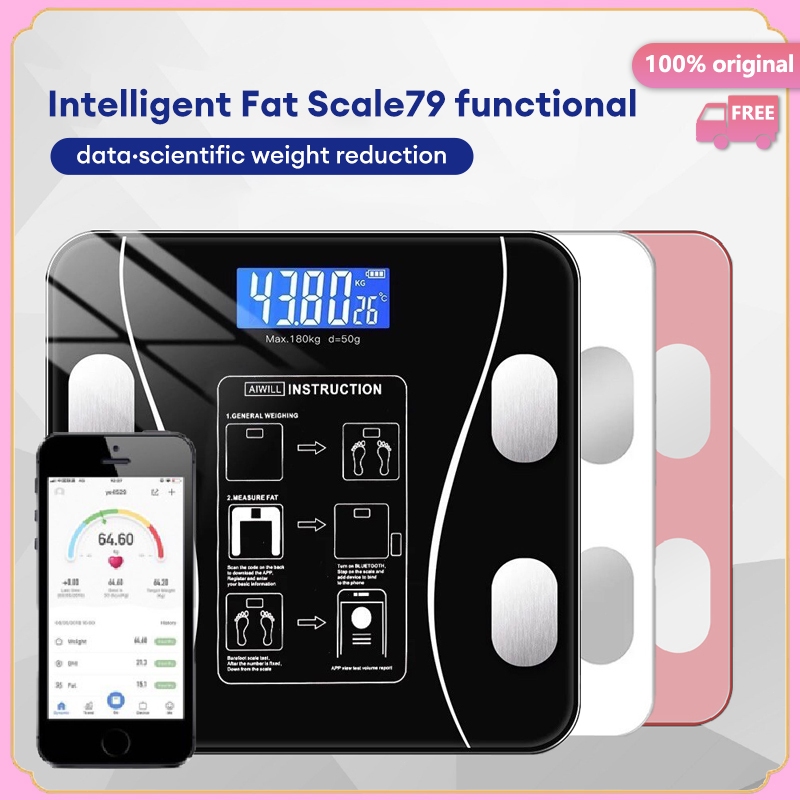 Smart Digital Body Weight Scale Body BMI Fat Scale High Accuracy ...