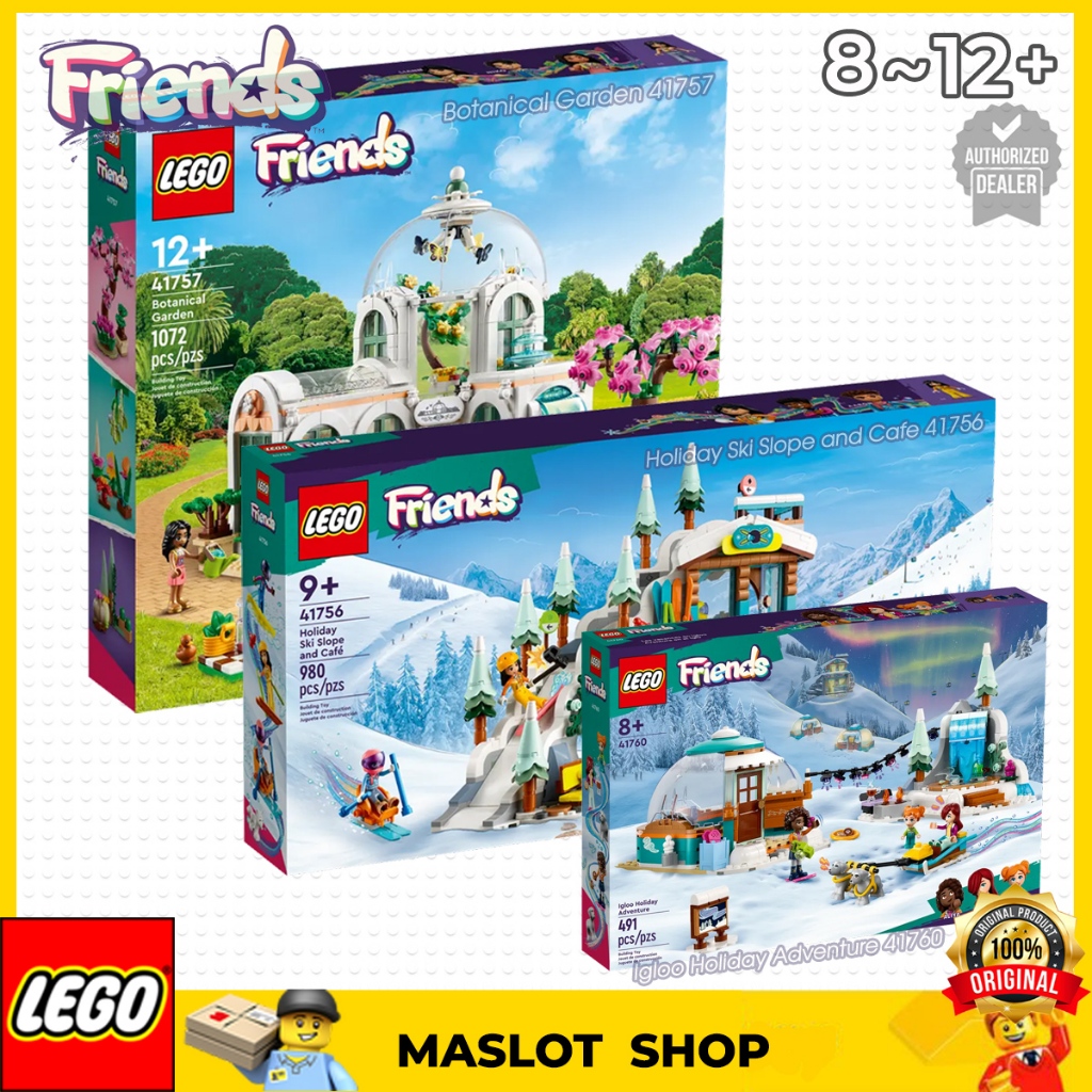 LEGO FRIENDS Holiday Ski Slope and Cafe / Botanical Garden / Igloo ...