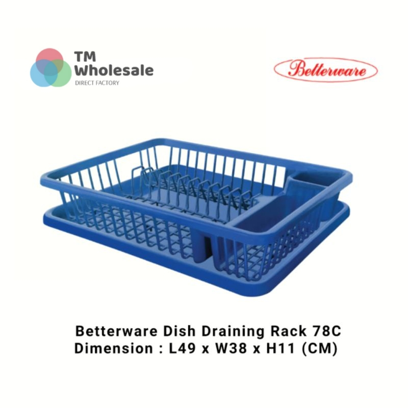Betterware Dish Draining Rack / Rak Pinggan Mangkuk 77C / 78C | Shopee ...