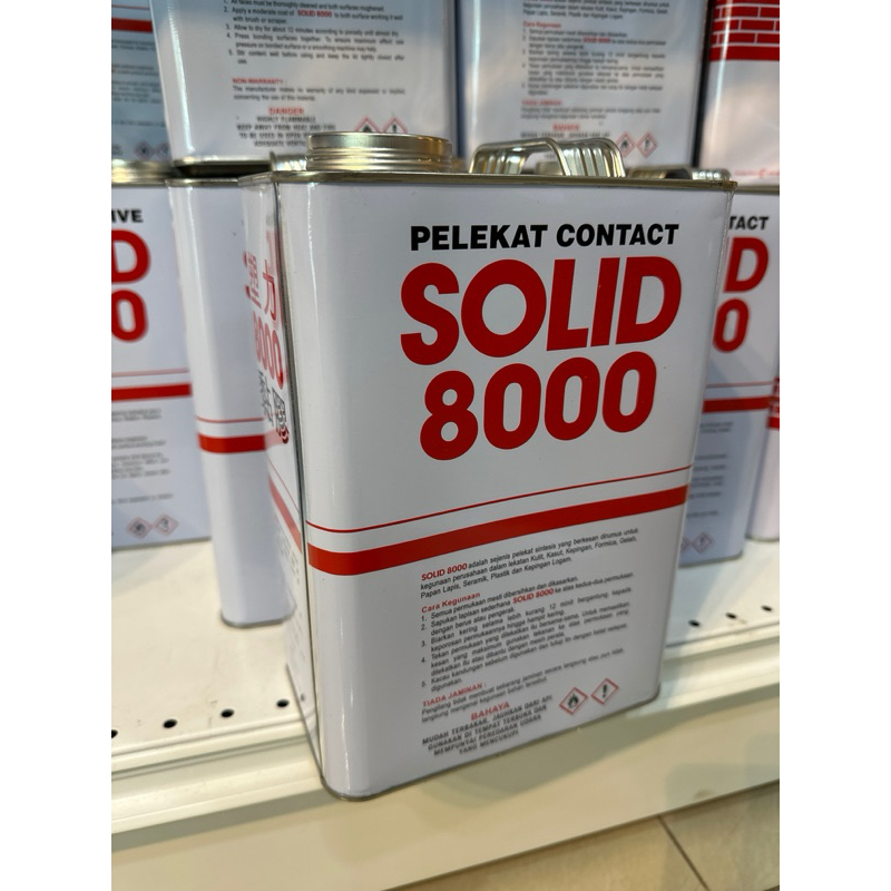 SOLID 8000 GAM PEREKAT Contact Adhesives Soils 8000 Glue 3KG Formica ...
