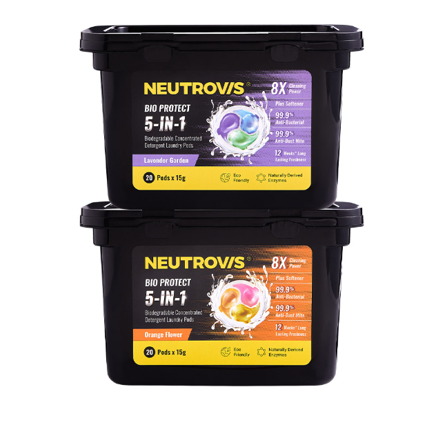Neutrovis 5 In 1 Biodegradable Concentrated Detergent Laundry Pods ...