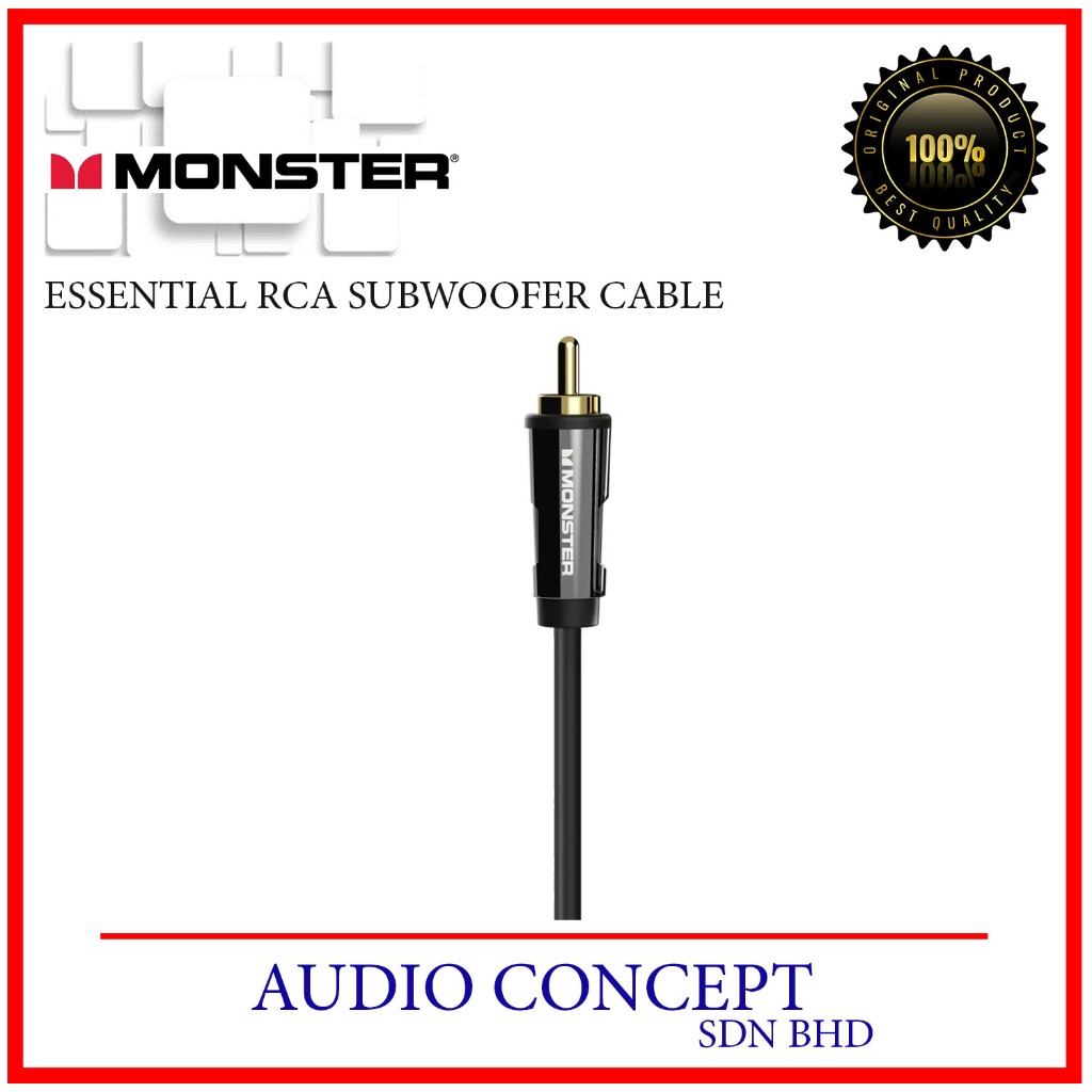 Monster Essential RCA Subwoofer Cable | Shopee Malaysia