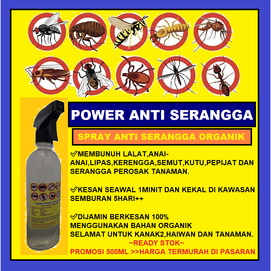 🔥 PROMOSI 🔥 Power Spray Anti Serangga Ubat Organik Original BERKESAN ...