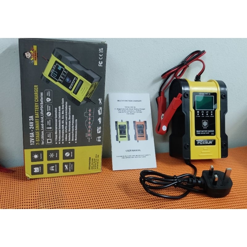 Car Lorry Battery Charger Pengecas Battery Kereta Lori Pulse 12th/24V ...