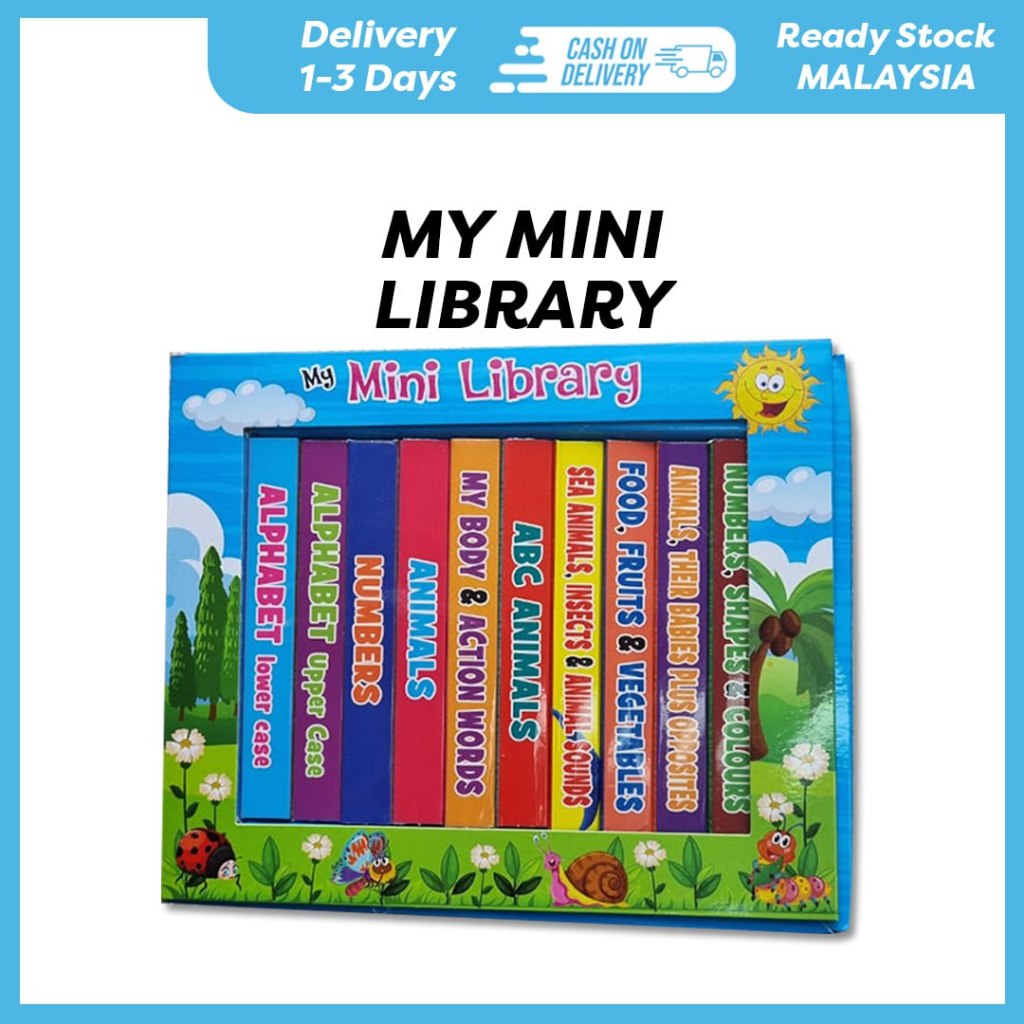 MOMMY HAPPY : My Mini Library - baby board book | Shopee Malaysia