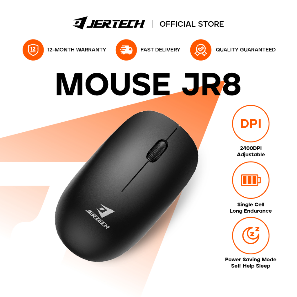 Jertech JR8 3 Keys Wireless Portable Mouse - Black / Pink / White ...