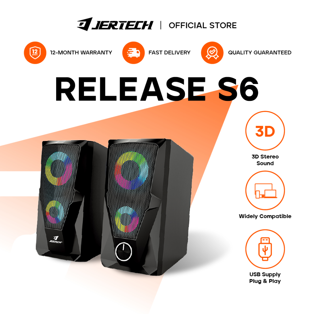 Jertech S6 Release USB 2.0 RGB Speaker | Shopee Malaysia