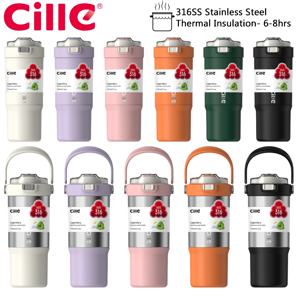 Cille Dodge 660ml/770ml/900ml Handheld Car Holder 316SS Stainless Steel ...