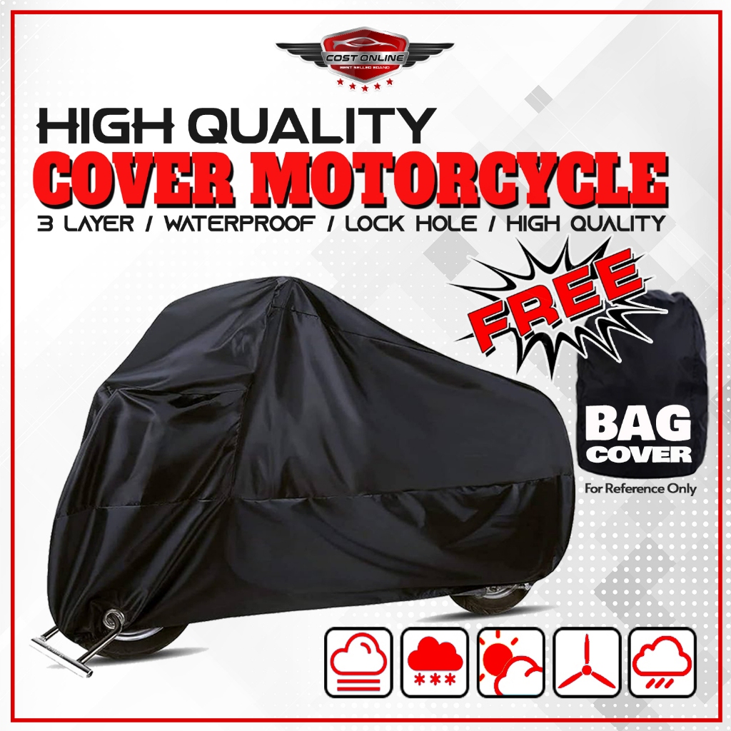7 Size Waterproof Motorcycle Motor Bike Scooter Moto Cover Package Rain ...