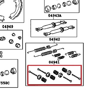 TOYOTA INNOVA / UNSER REAR BRAKE SHOE HOLD DOWN SPRING KIT | Shopee ...