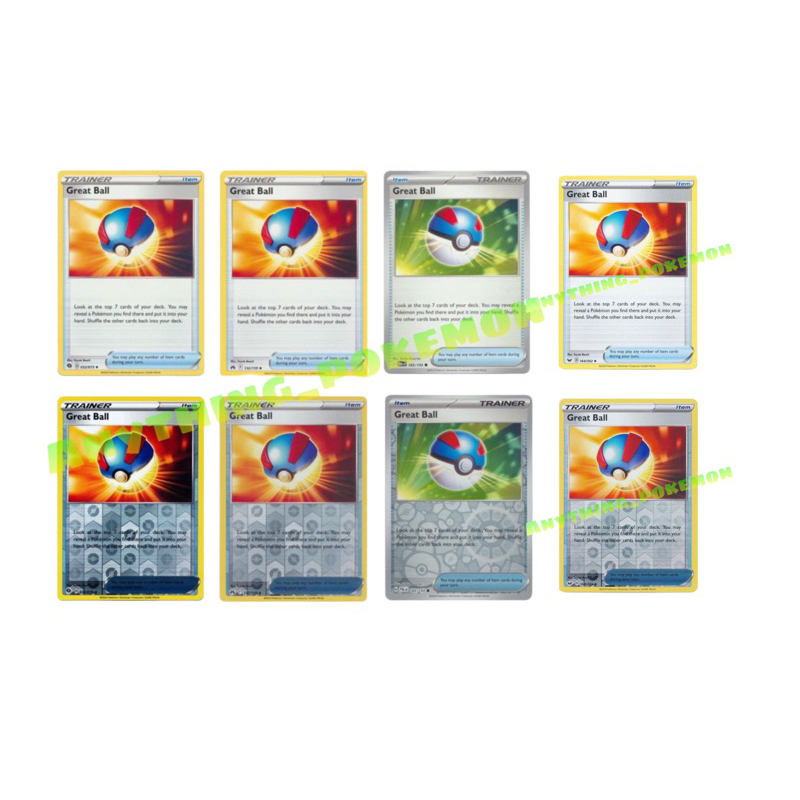 Pokemon Trainer Card - Great Ball (052/073), (132/159), (183/193), (164 ...