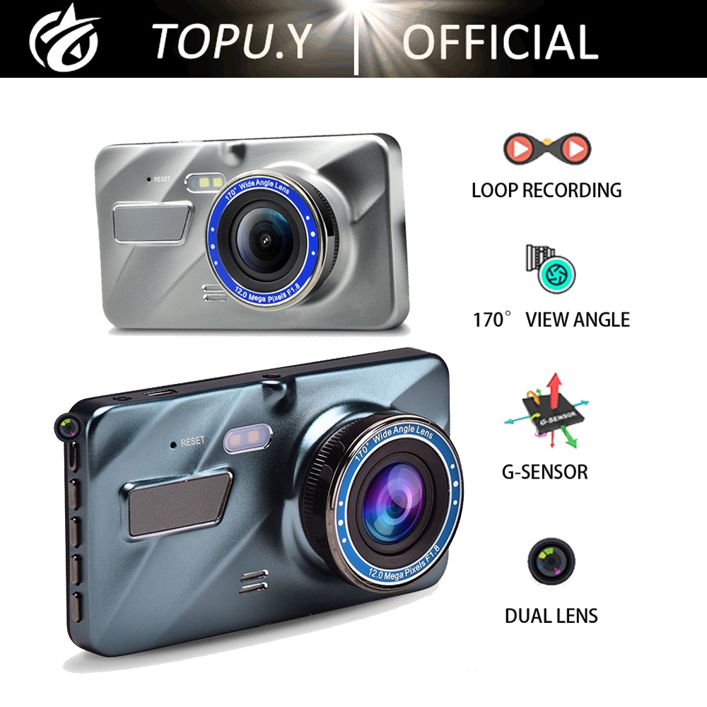Ready Stock 1296P Full HD car dash cam Dual Lens Vehicle Car Camera ...