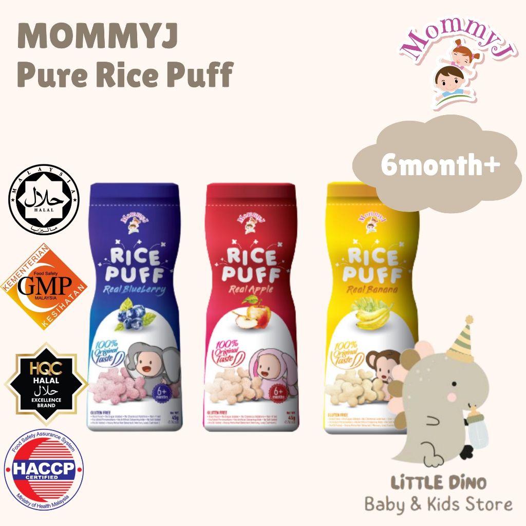 MommyJ Baby Pure Rice Puff 6m+ (45g) | Shopee Malaysia