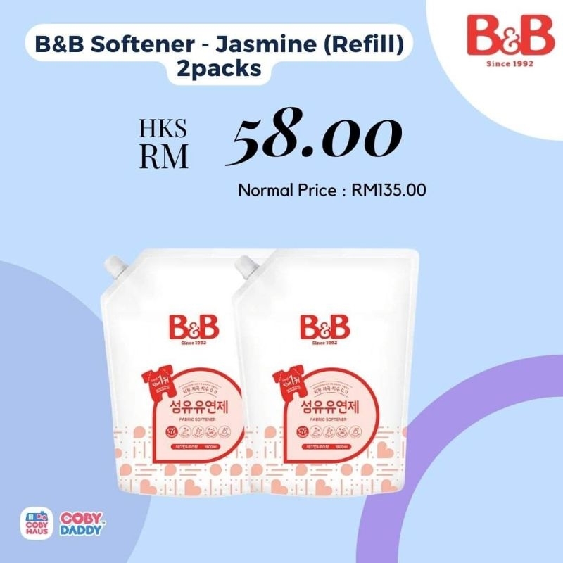 B&B Softerner Refill Pack 1500ml (1pack) | Shopee Malaysia