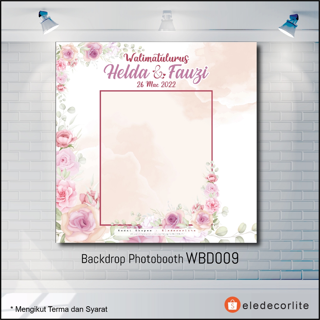 BACKDROP KAHWIN/PHOTOBOOTH KAHWIN/BANNER MAJLIS PERKAWINAN/BANNER ...