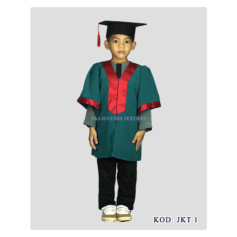 JUBAH KONVO GRADUASI HALF SATIN HIJAU (SEKOLAH MENENGAH) | Shopee Malaysia