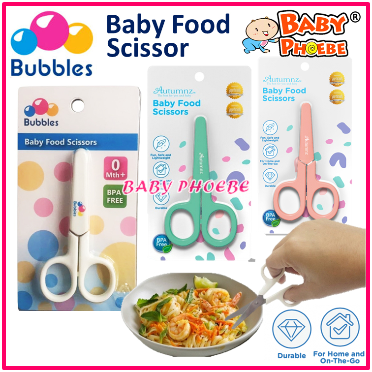 Autumnz/Bubbles Anti-Rusting Blades Baby Food Scissors 0m+ | Shopee ...