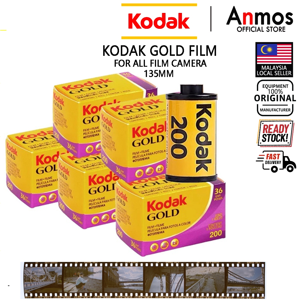 Kodak GOLD 200 Color Negative Film (35mm Roll Film) OFFICIAL STOCK NEW ...