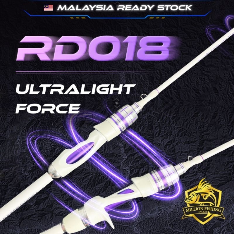 【RD018 EP】Extra Fast UL Fishing Rod JORAN Pancing BaitCasting/Spinning ...
